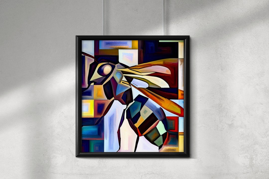 Digital, Animals, Wasp, Art, Cubism, Portrait - Etsy