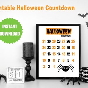 Printable Halloween Countdown Instant Download 8x10 and - Etsy