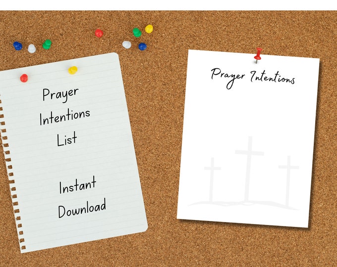Printable Prayer Intentions List, Prayer Requests - Digital Download ...