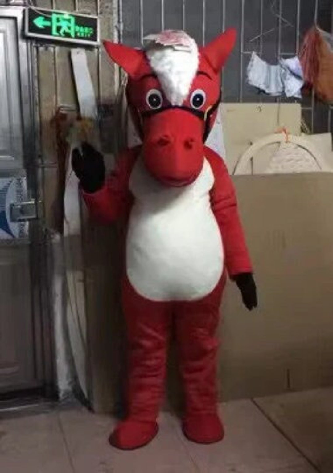 Horse Mascot Costume, Fancy Dress Halloween Cosplay Birthday Party ...