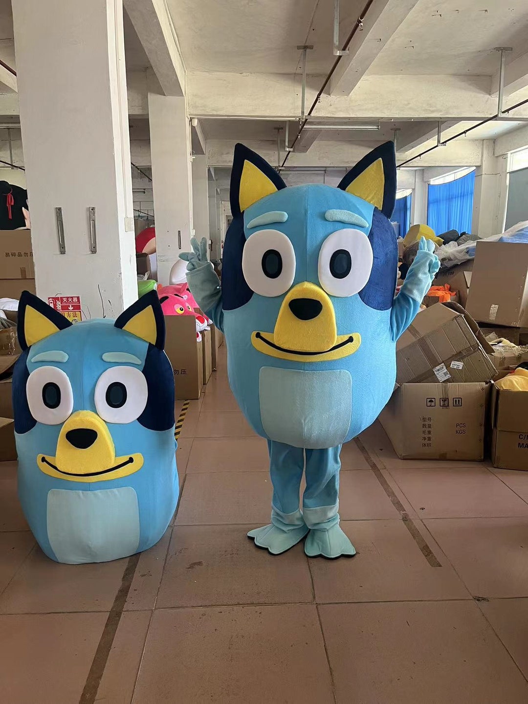Bluey Mascot Costume, Blue Heeler Mascot Costume ,costumes for Adults ...