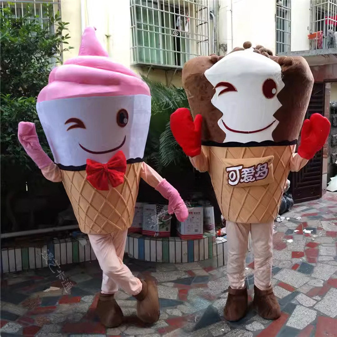 Ice Cream Mascot Costume, Fancy Dress Halloween Cosplay Birthday Party ...