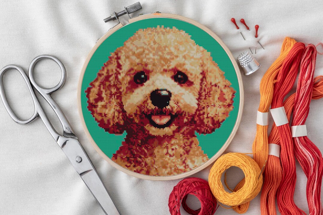 Poodle Cross Stitch Pattern - Ideal for Pet Lovers & DIY Embroidery ...