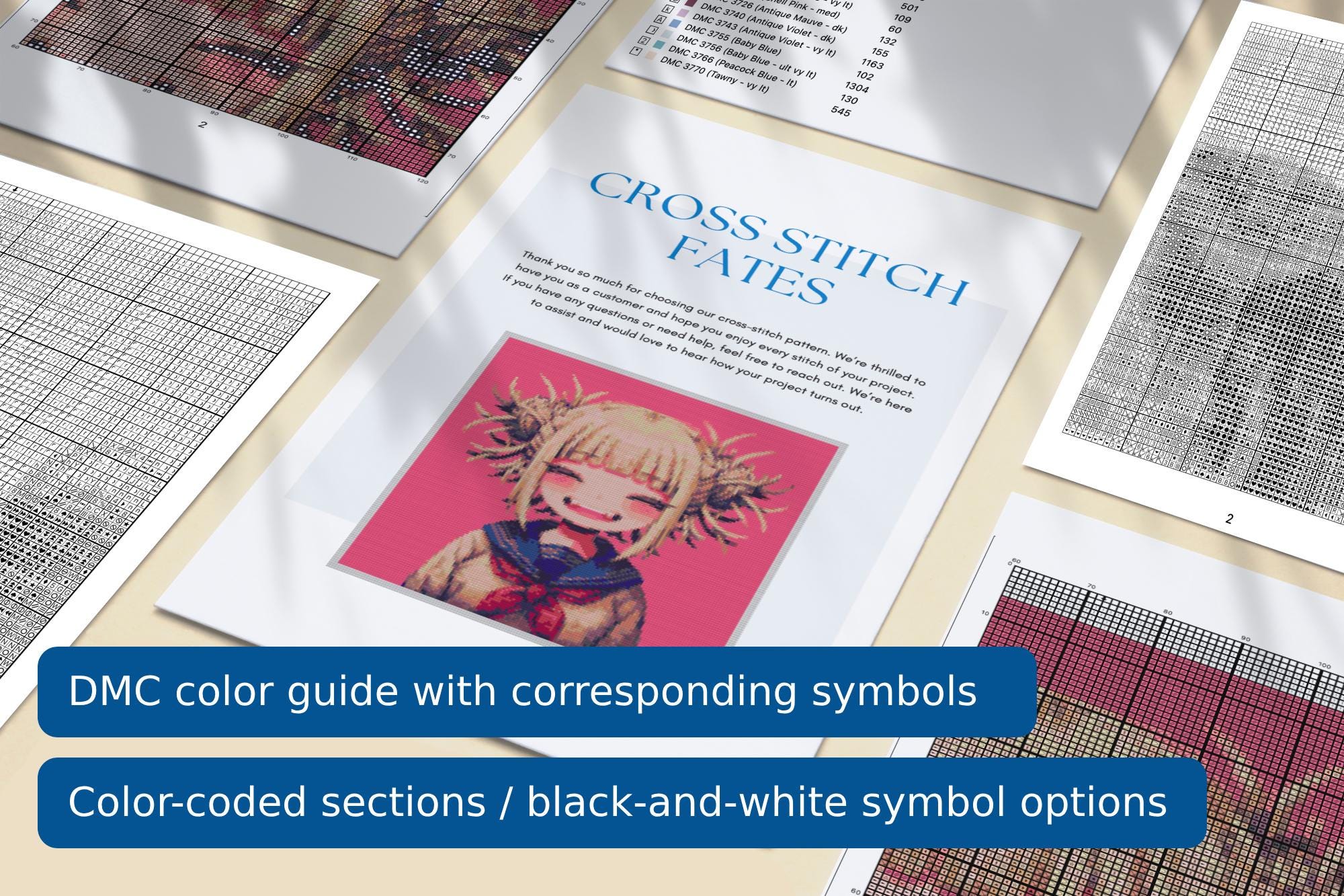 Himiko Toga Cross Stitch Pattern - Perfect for My Hero Academia Fans ...