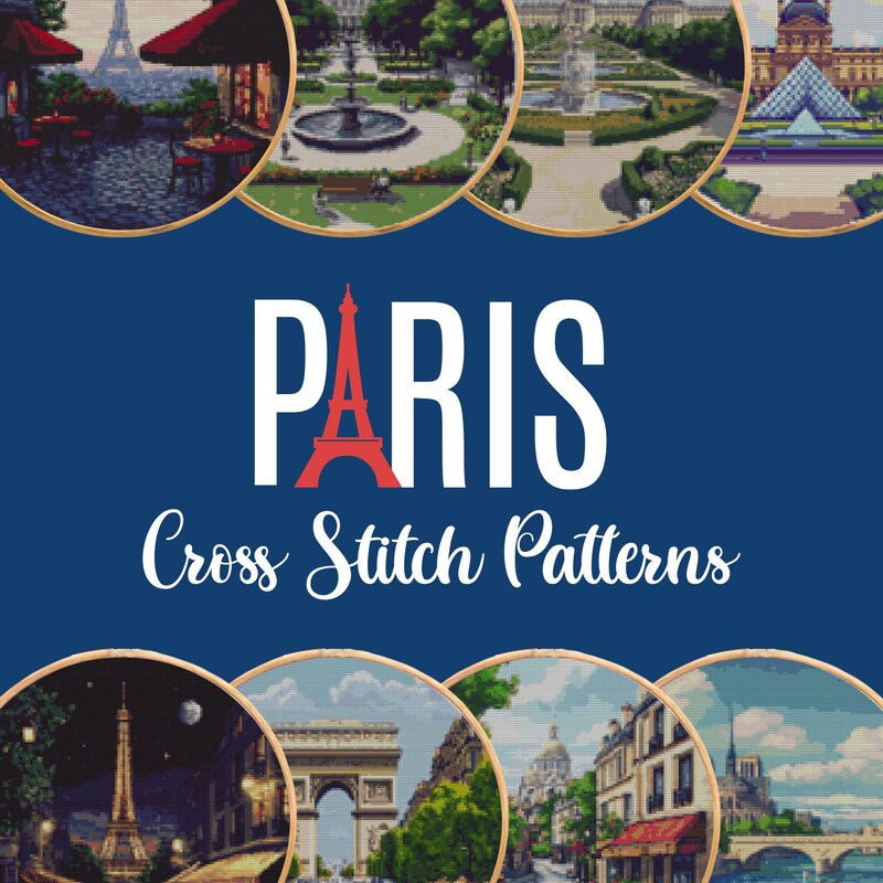 Paris Cross Stitch - Etsy
