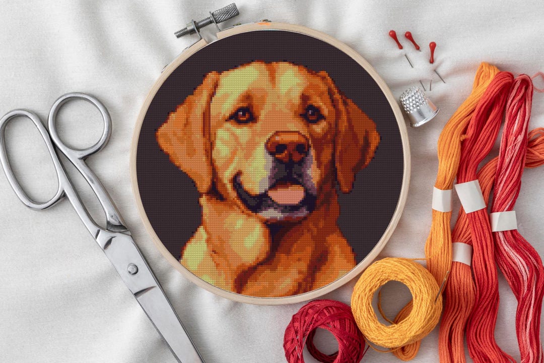 Labrador Retriever Cross Stitch Pattern - Ideal for Pet Lovers & DIY ...