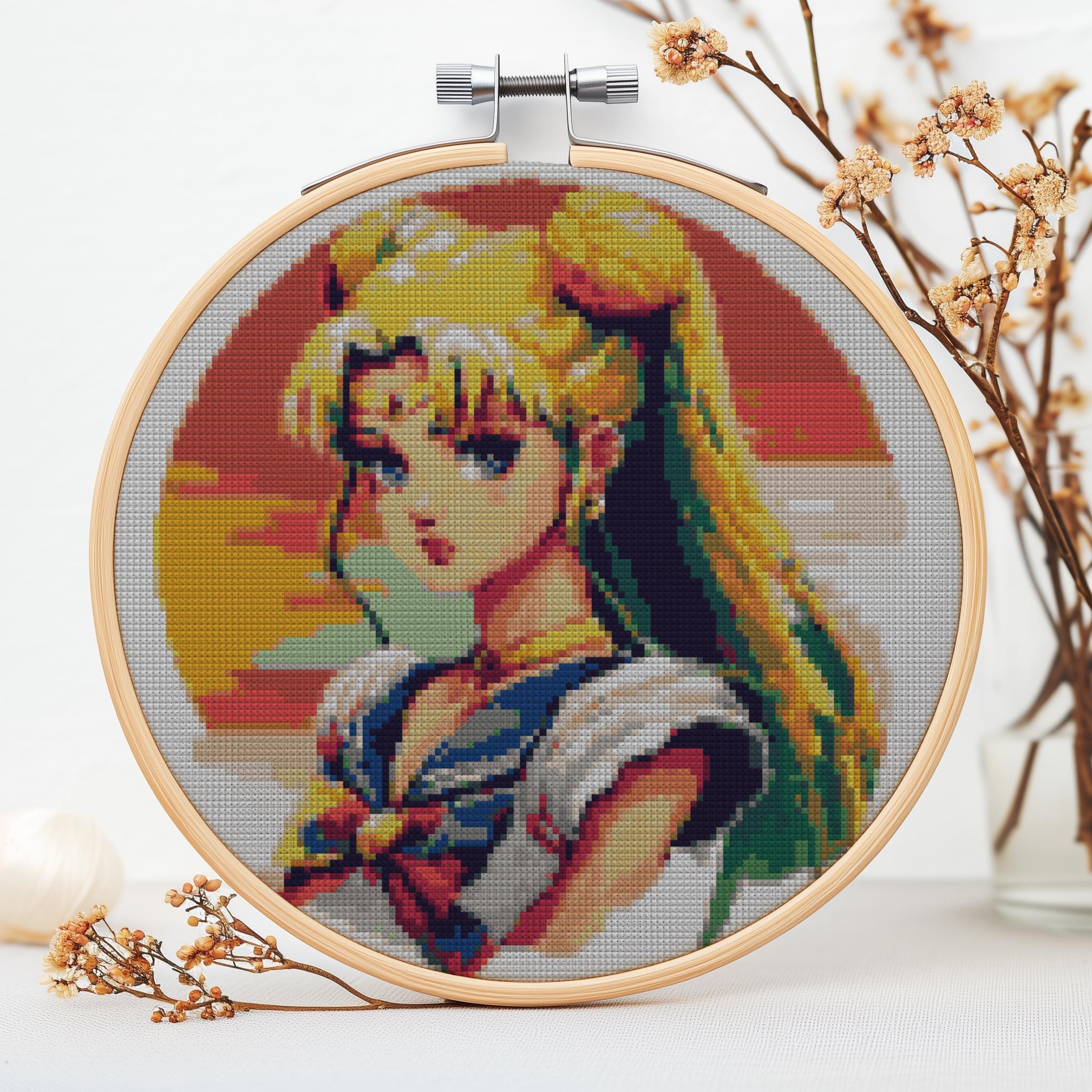Sailor Moon Cross Stitch Pattern Pack – 6 Unique Usagi Tsukino Designs ...