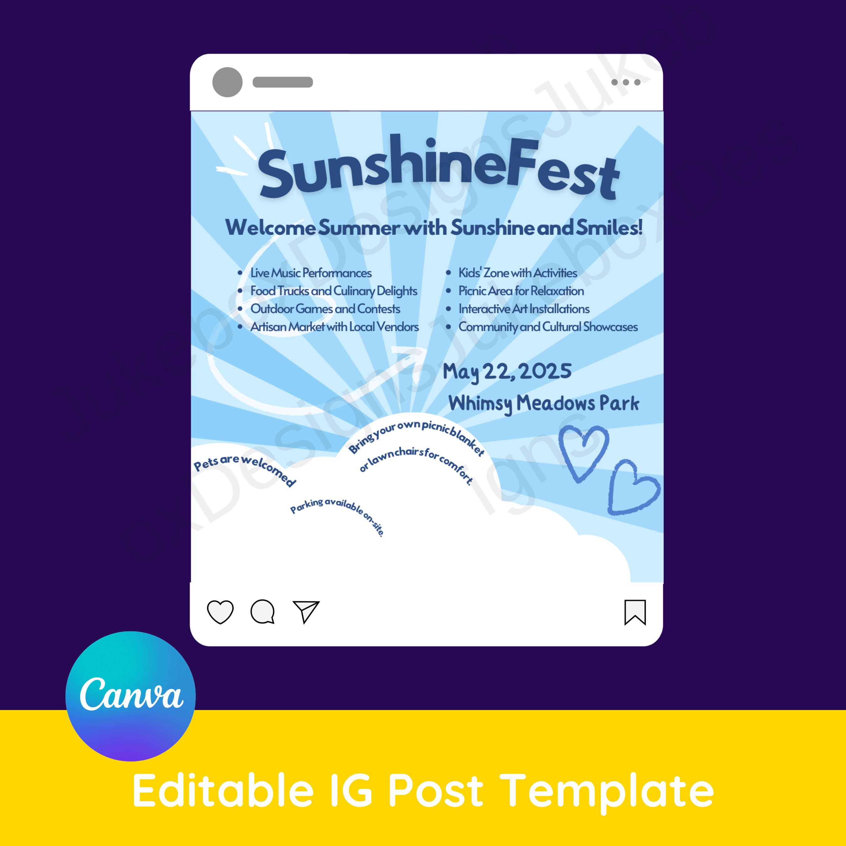 Summer Welcome Party Poster Template - Etsy