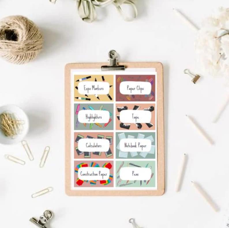 Editable Supply Labels for Teachers, Churches, Clinics | Boho Bin ...