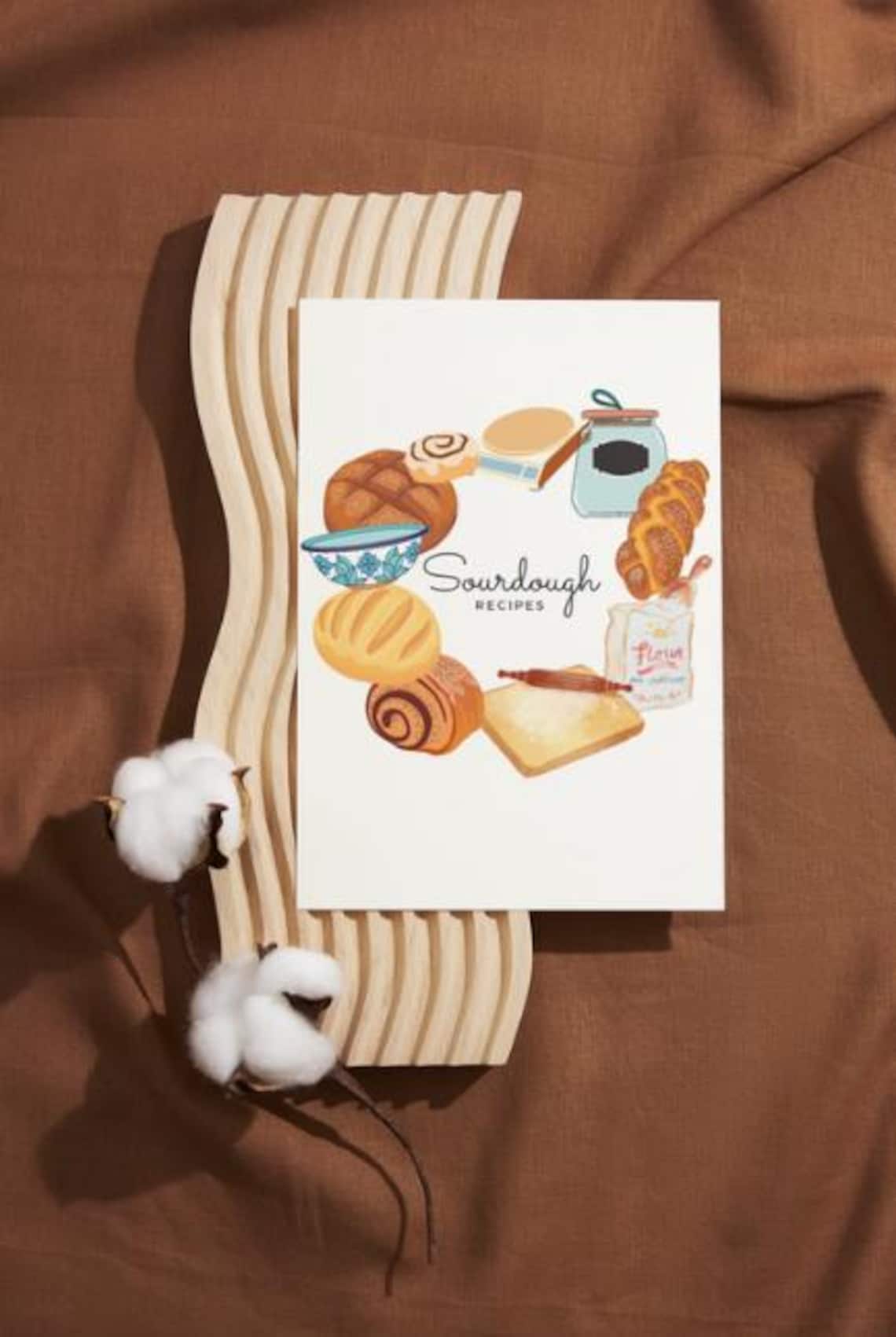 Sourdough Recipe Book Cover Binder Cover Homemade Homemaker ...