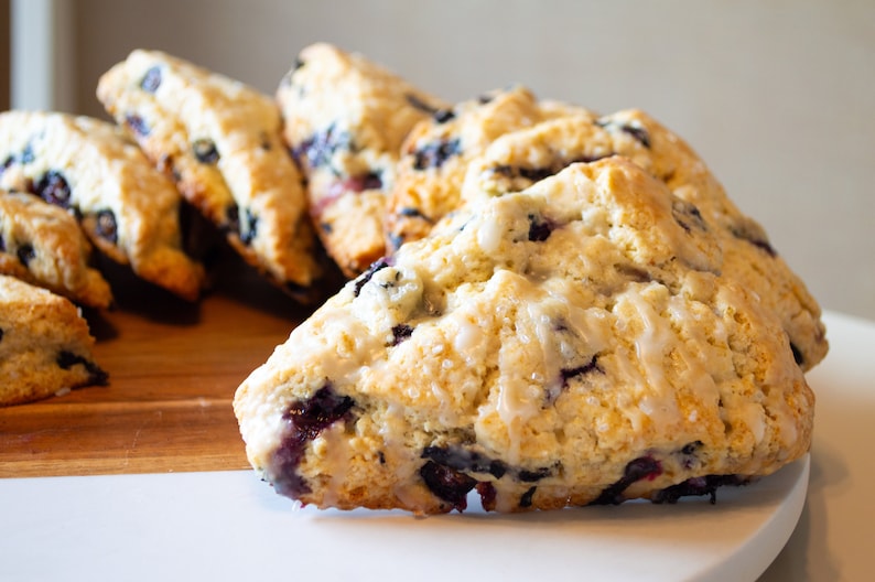 Lemon Blueberry Scones – Soft Bakery Style Blueberry Scones | Gourmet ...