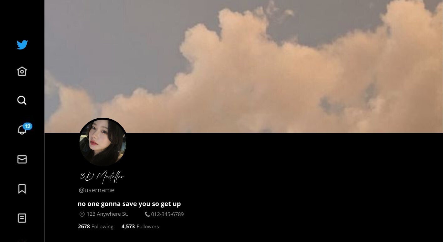 Resume Template (twitter Design) - Etsy