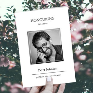 Funeral Order of Service, Traditional Style, Editable Template, Instant ...