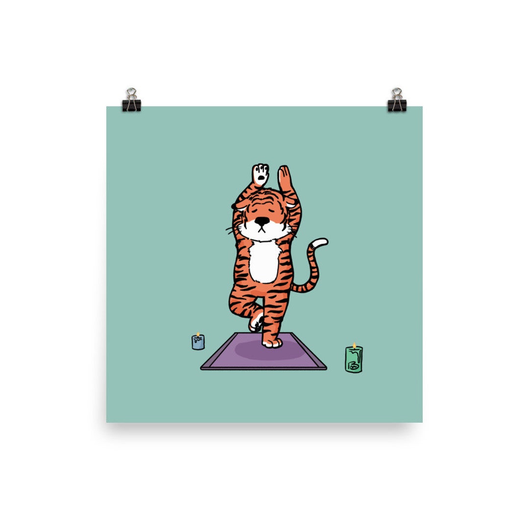 Yoga Tiger Art Print - Etsy