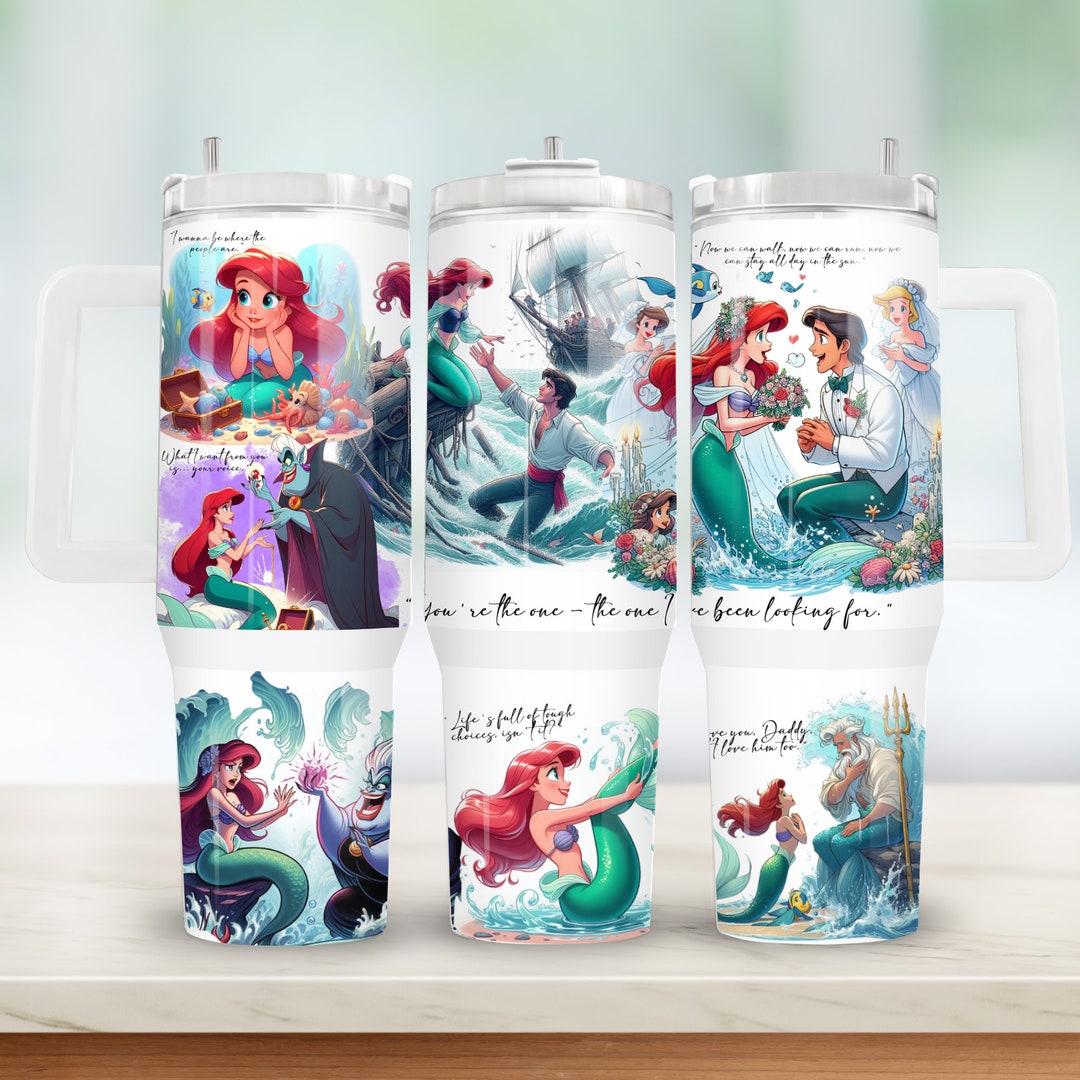 40 Oz Tumbler Wrap: Ariel & Eric's Journey Digital Download - Etsy Canada
