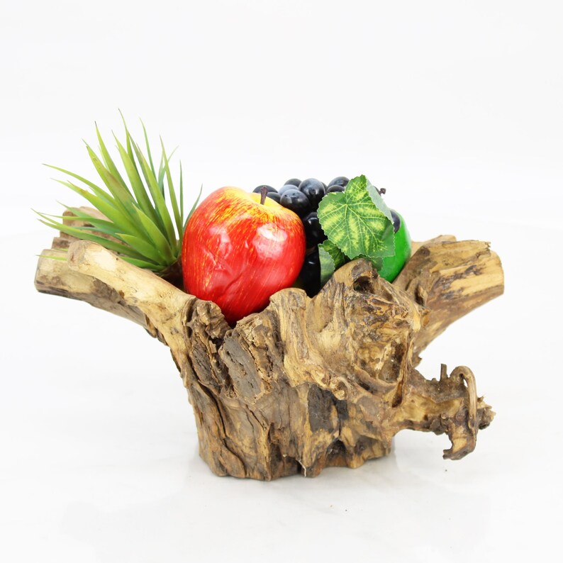 Teak Root Bowl Natural Small TRB024D4 - Etsy