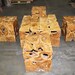 Teak Solid Wood Block Coffee Table 5 Pcs Sets TWBT07 - Etsy