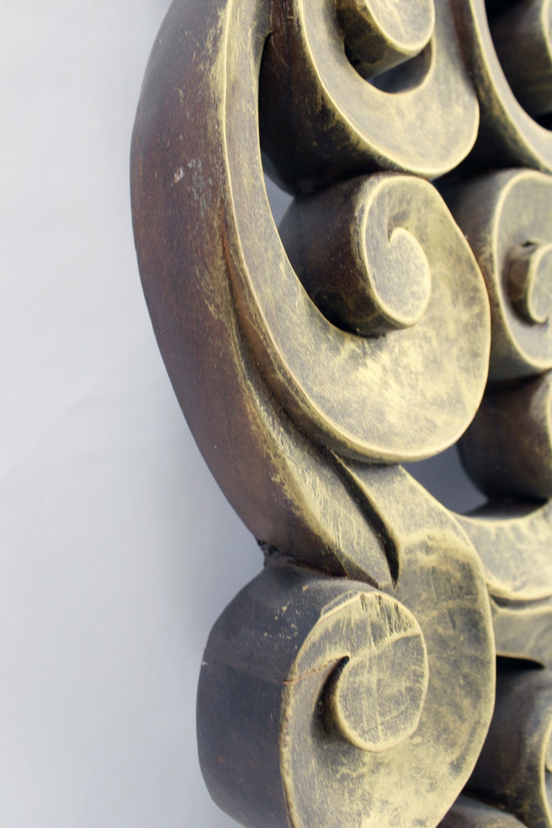 Antique Brass Teak Wood Framed Mirror TWDM35 - Etsy