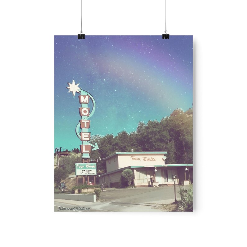Vintage Motel Poster - Etsy