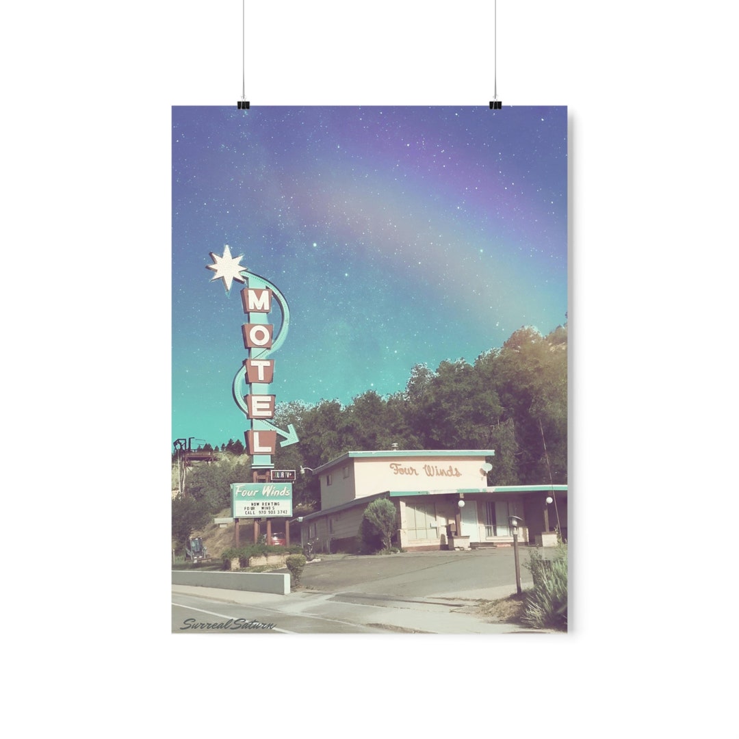 Vintage Motel Poster - Etsy