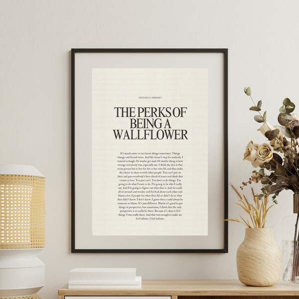 The Perks Of Being A Wallflower Etsy Uk