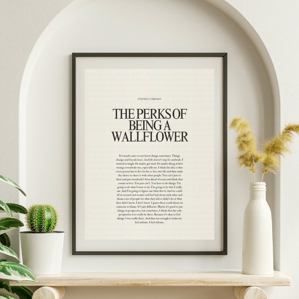 The Perks of Being a Wallflower - Etsy UK