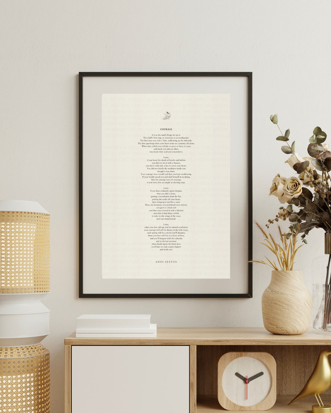 Anne Sexton Courage, Gedichtedrucke, Literaturzitate, Vintage Poster ...