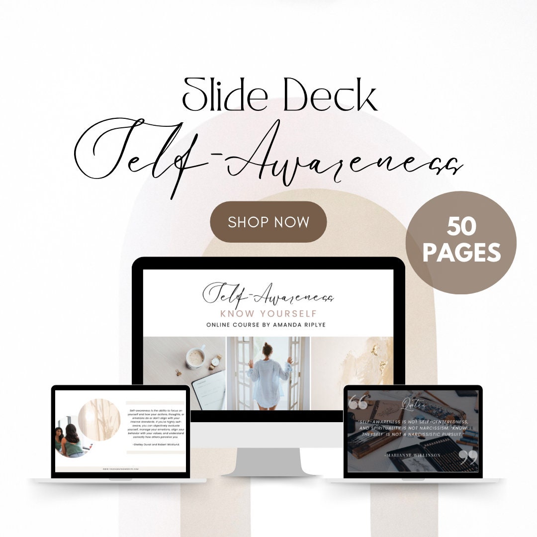 Self-awareness Slide Deck, Life Coaching Course (canva Template) - Etsy