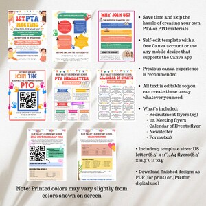 Editable PTA / PTO Bundle Includes Recruitment Flyers, Newsletter ...