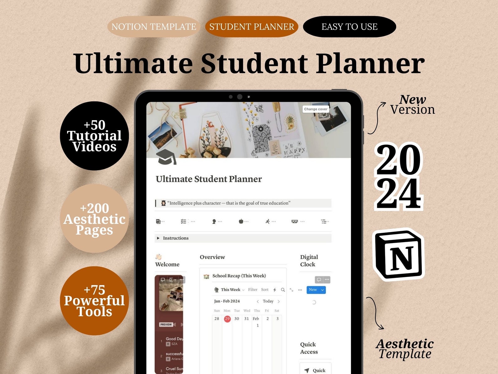2024 Student Notion Template, Ultimate Notion Planner for Students ...