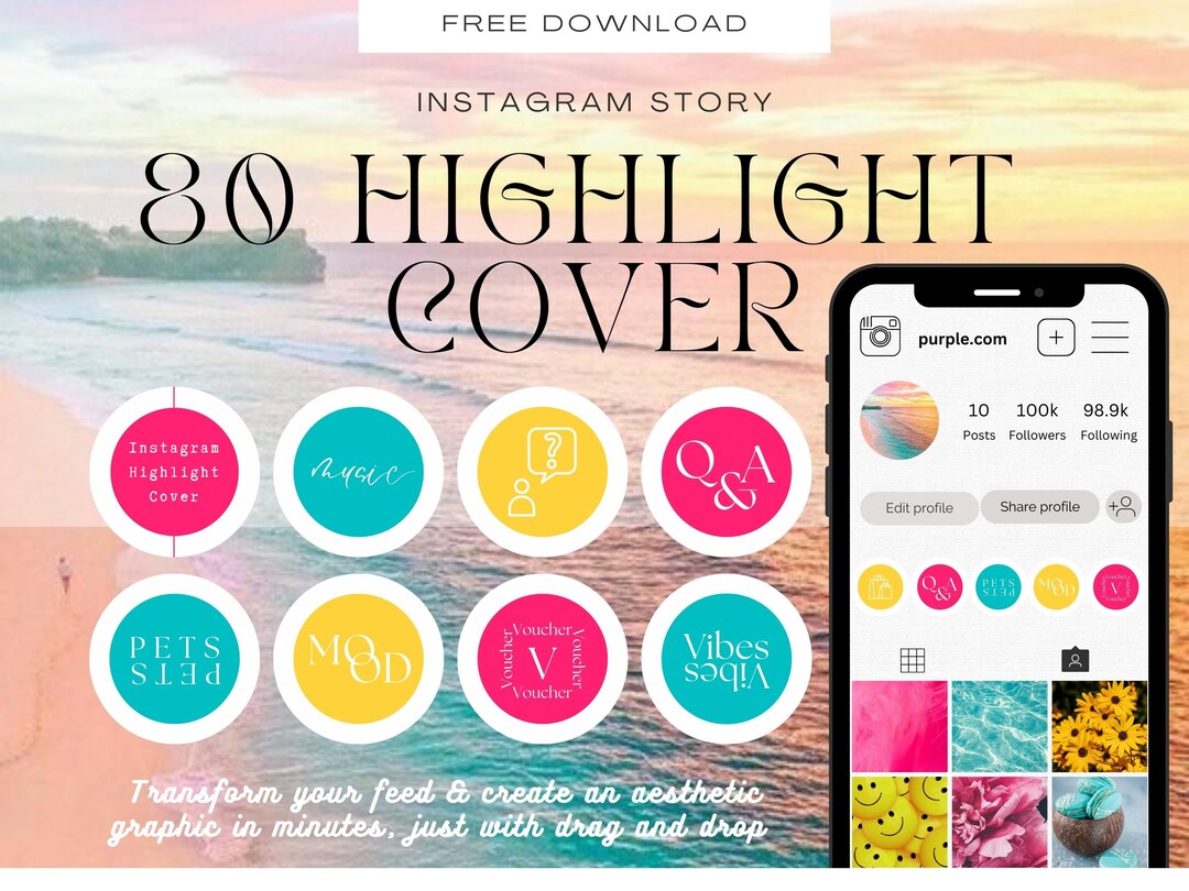 80 Bright Tone Instagram Highlight Covers | Neutral Story Instagram ...