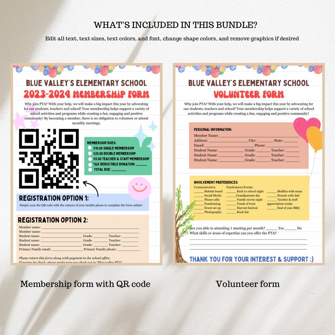 Editable PTA / PTO Bundle Includes Recruitment Flyers, Newsletter ...