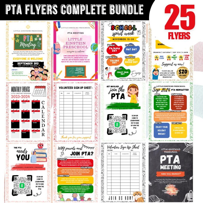 EDITABLE PTA Bundle | Open House Flyer | Join the Pta | Pta Membership ...