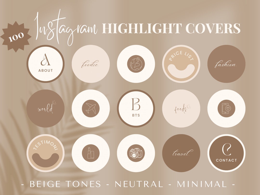 100+ Beige Instagram Highlight Covers | Neutral Story Instagram ...