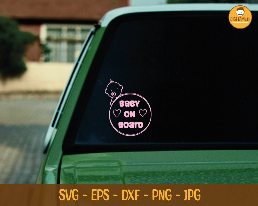 Baby on Board SVG Bundle. Cut Files - Digital Download - Car Sticker ...