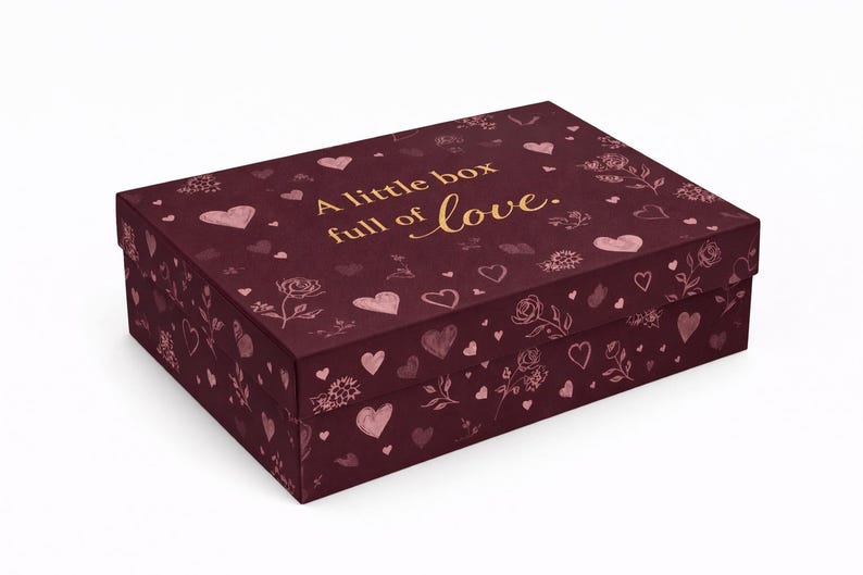 One Love Box Packaging Template – Digital Dieline + Five Patterns ...