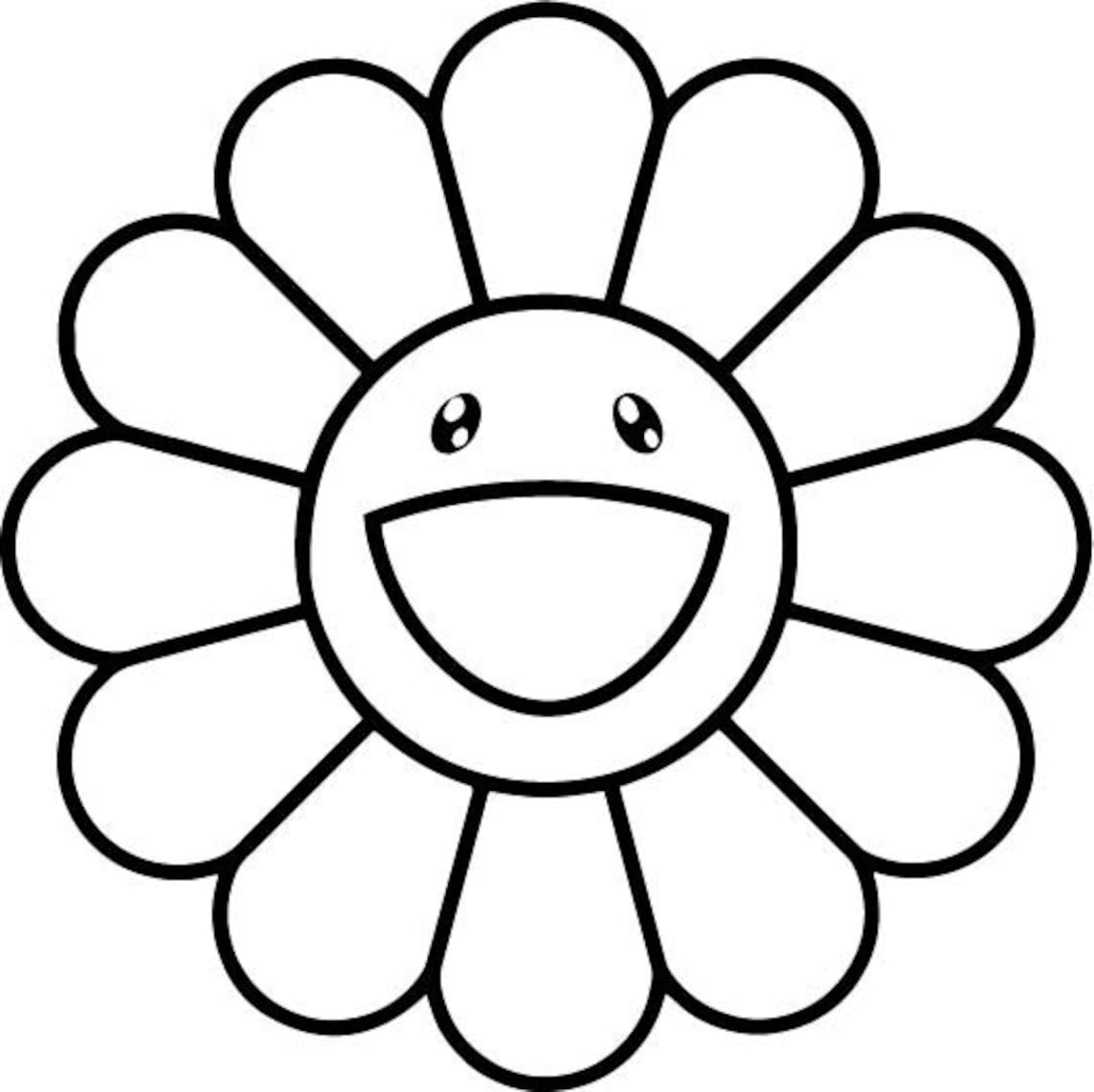 Takashi Murakami Flower SVG - Etsy