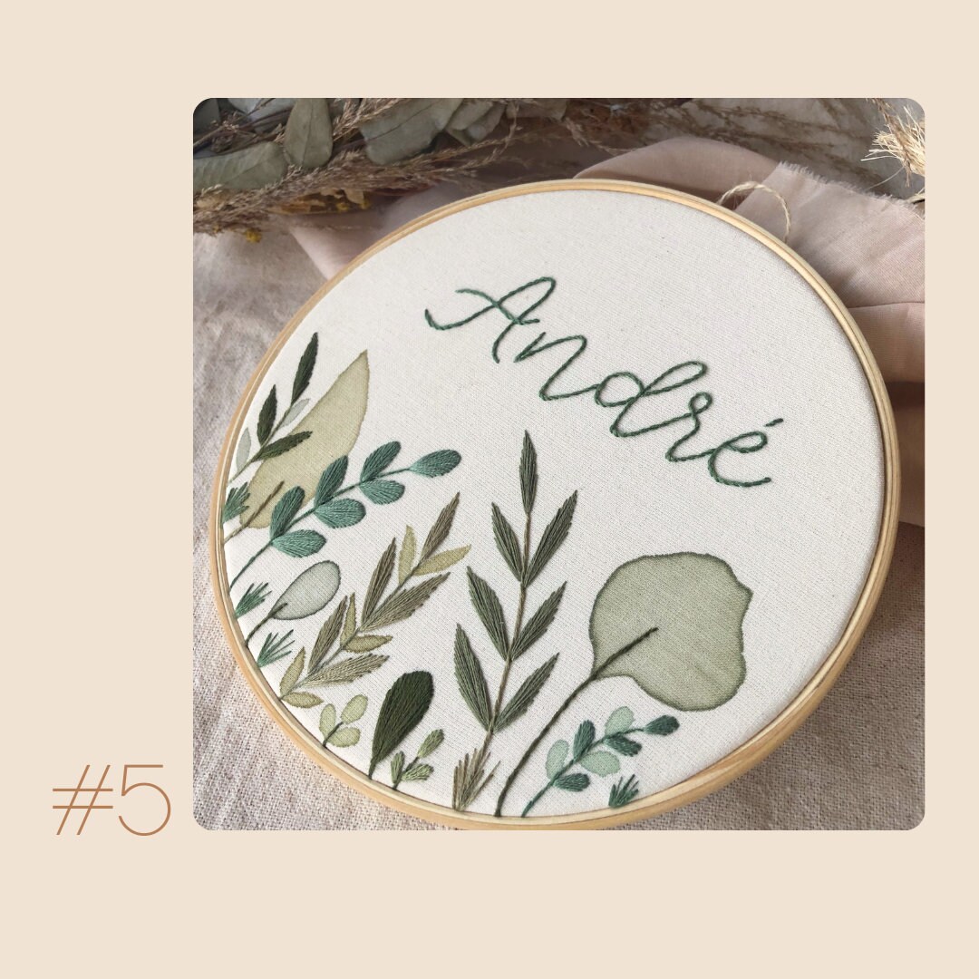 Custom Embroidery Nursery Hoop Personalized Baby Name Embroidery ...