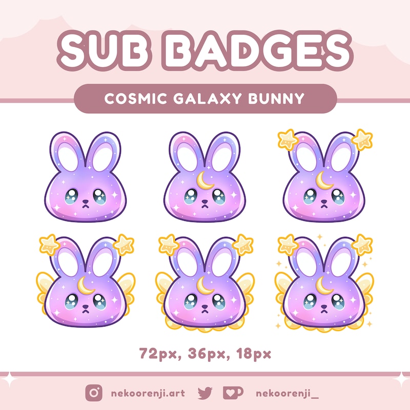 Bunny Sub Badge - Etsy