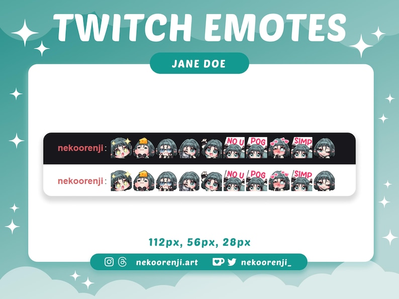 Zenless Zone Zero Jane Doe Emotes for Twitch Cute Emotes Discord Custom ...