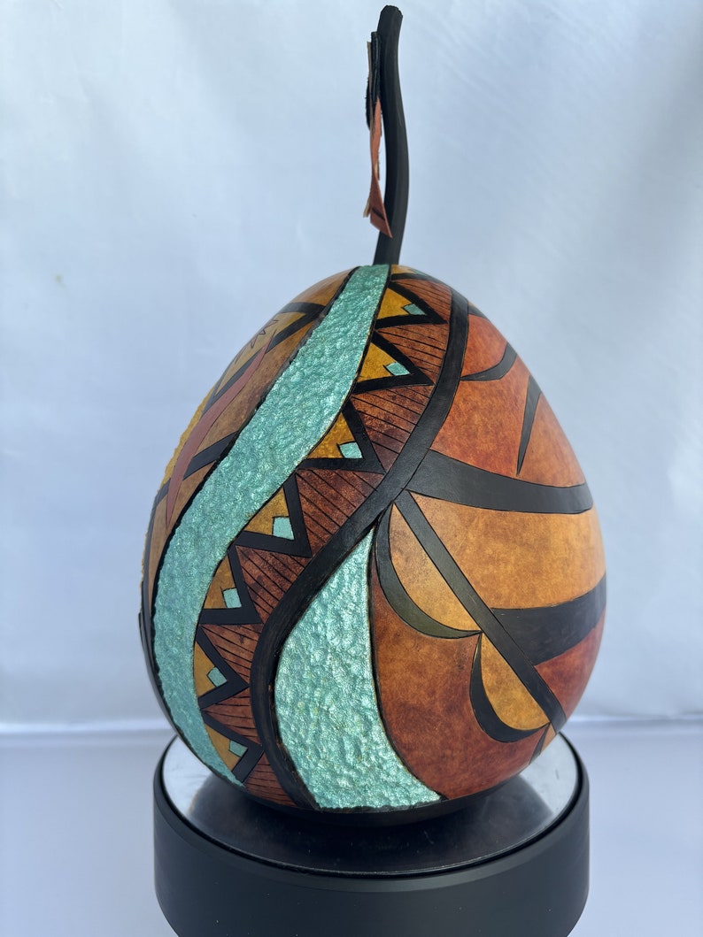 Southwest Gold and Copper Gourd - Etsy