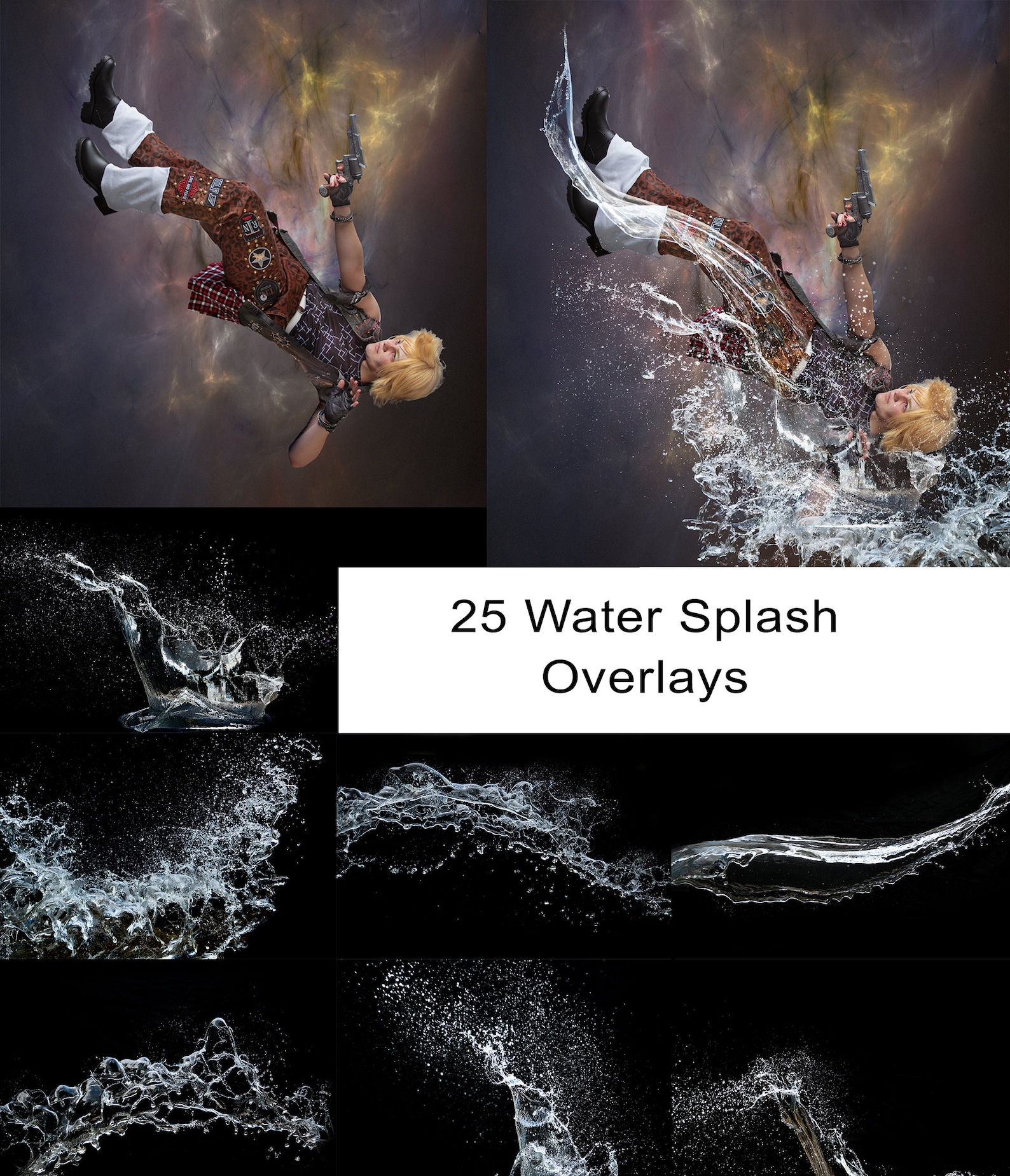 Water Splash Overlays for Photoshop - Etsy