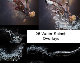 14 Png Water Splash Overlays for Photoshop and Photoshop Elements - Etsy