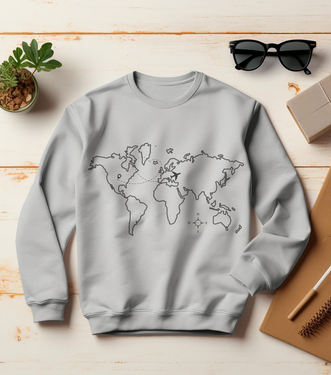World Map Sweatshirt,travel Sweatshirt,geography Teacher,exchange ...