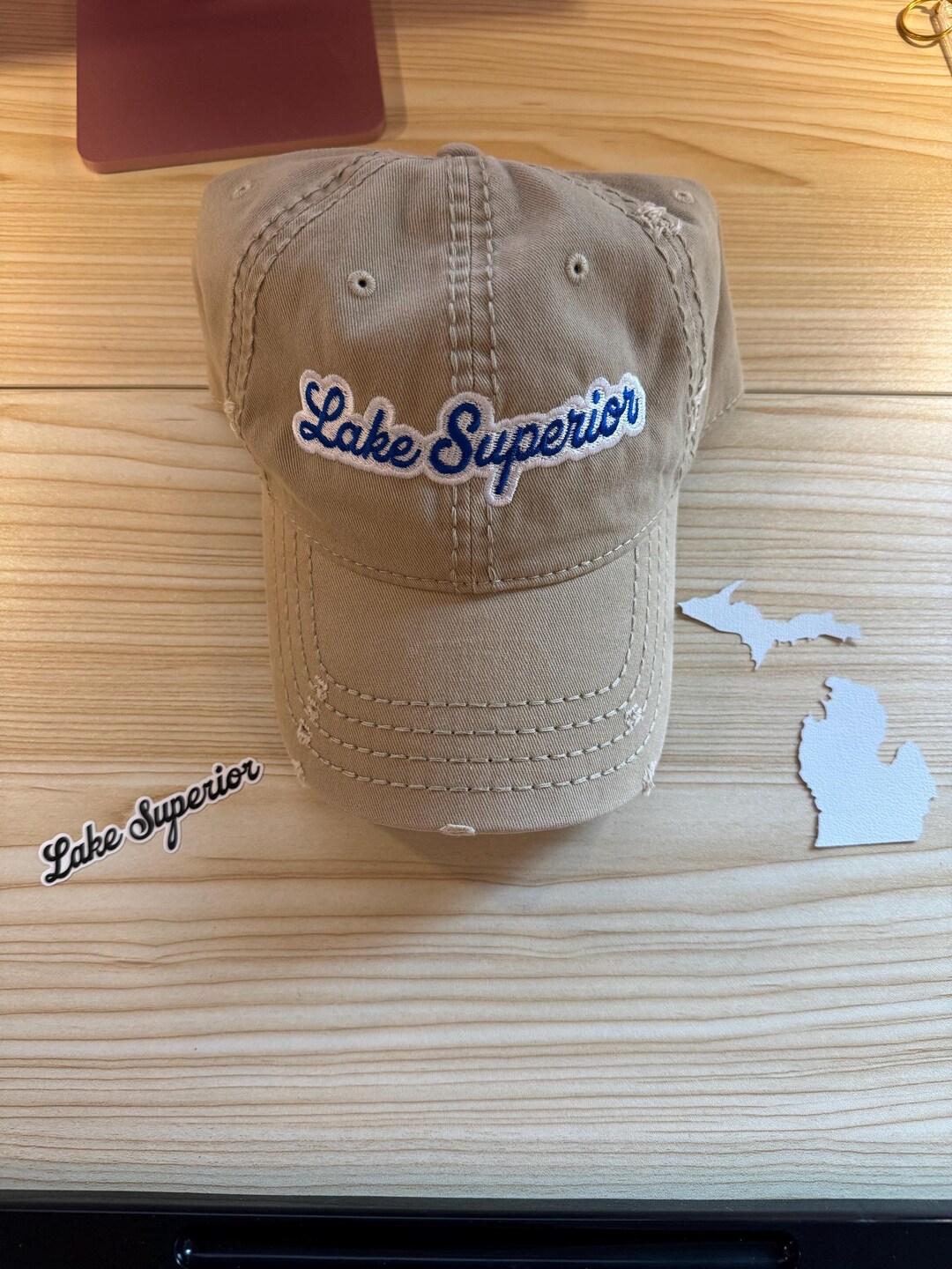 Lake Superior Distressed Dad Hat - Etsy