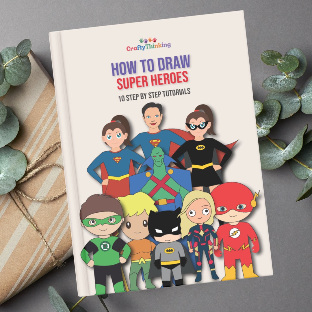 HOW TO DRAW Super Hero Champions for Kids: Printable Drawing Worksheets ...