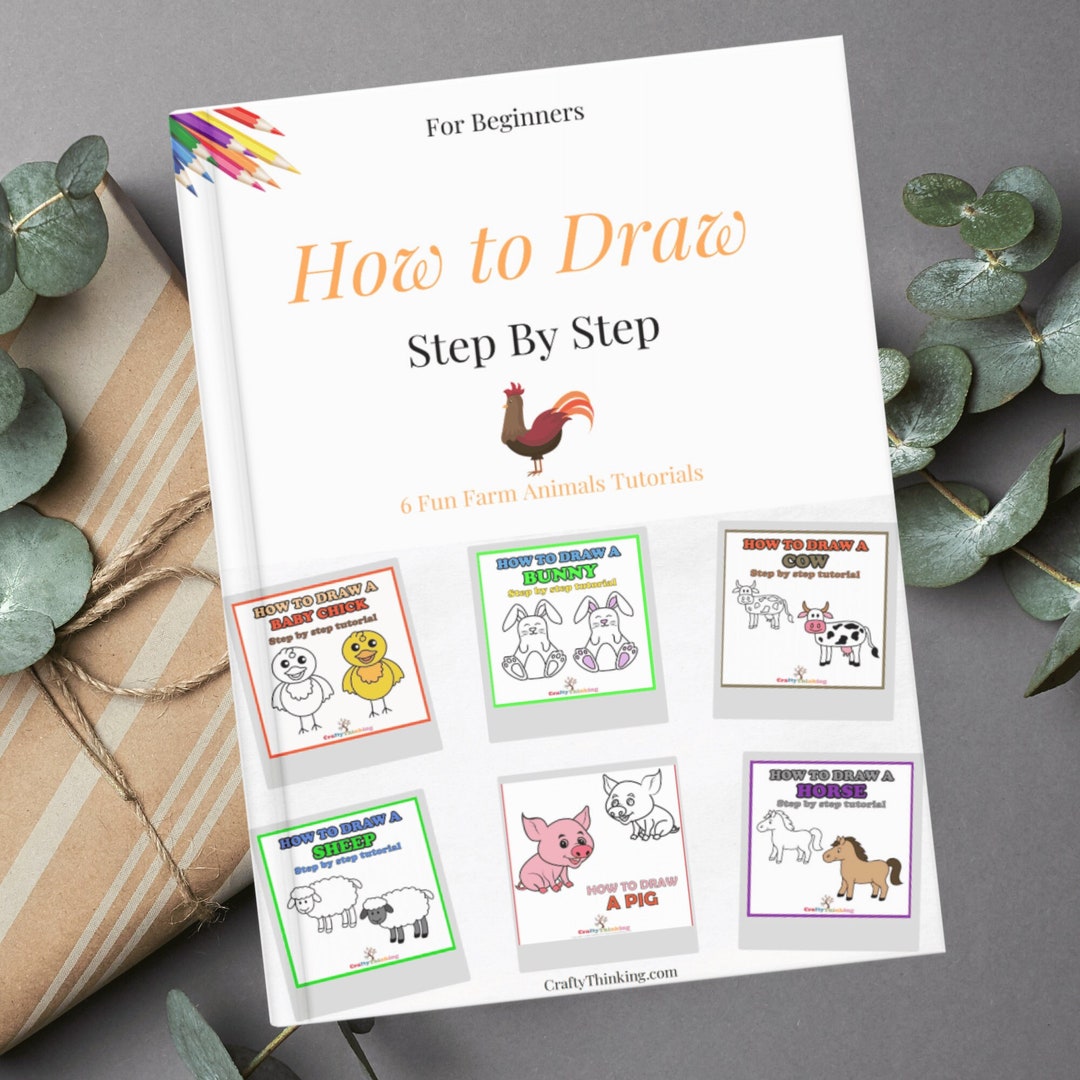 HOW TO DRAW Farm Animals for Kids: Printable Drawing Worksheets| How to ...