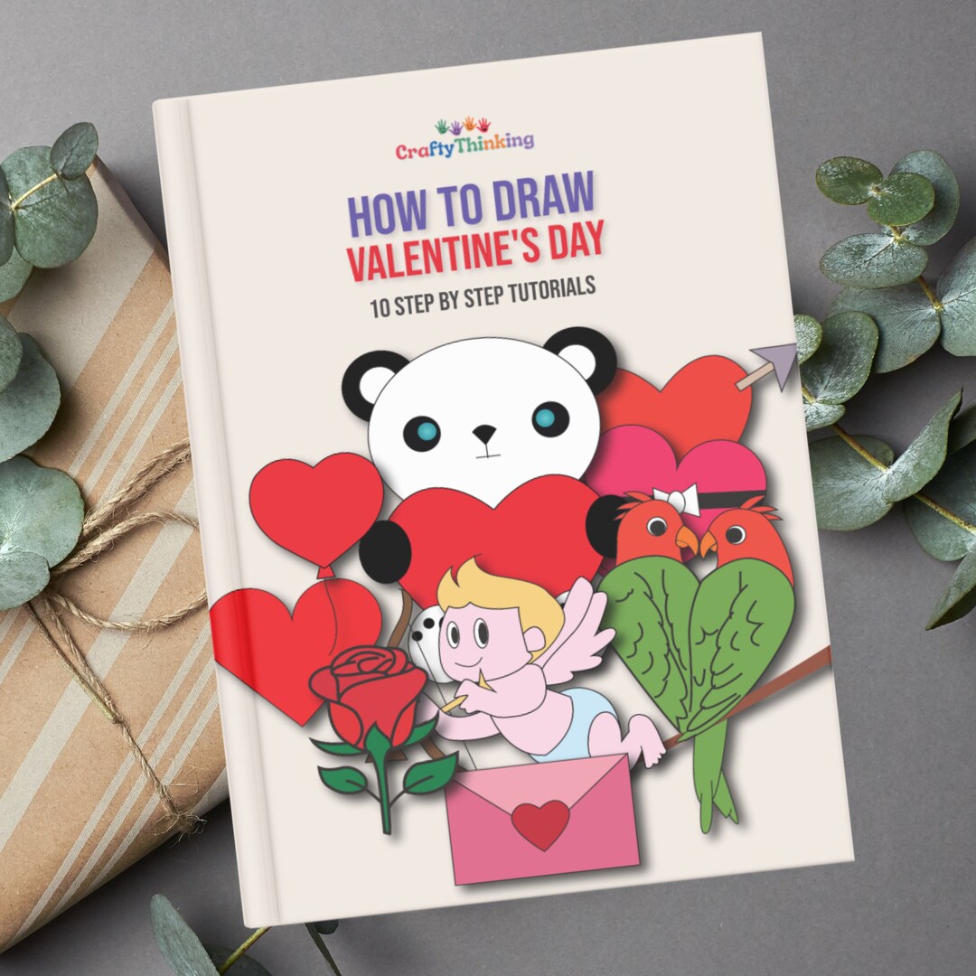HOW TO DRAW Cute Valentines Day for Kids: Printable Drawing Worksheets ...