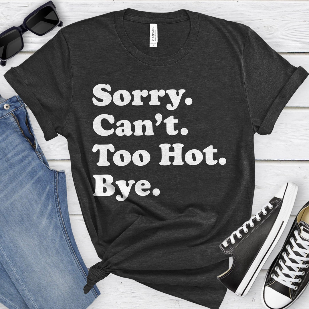 Funny Too Hot T-shirt, Too Hot Gift, Too Hot Shirt for Men or Women, I ...