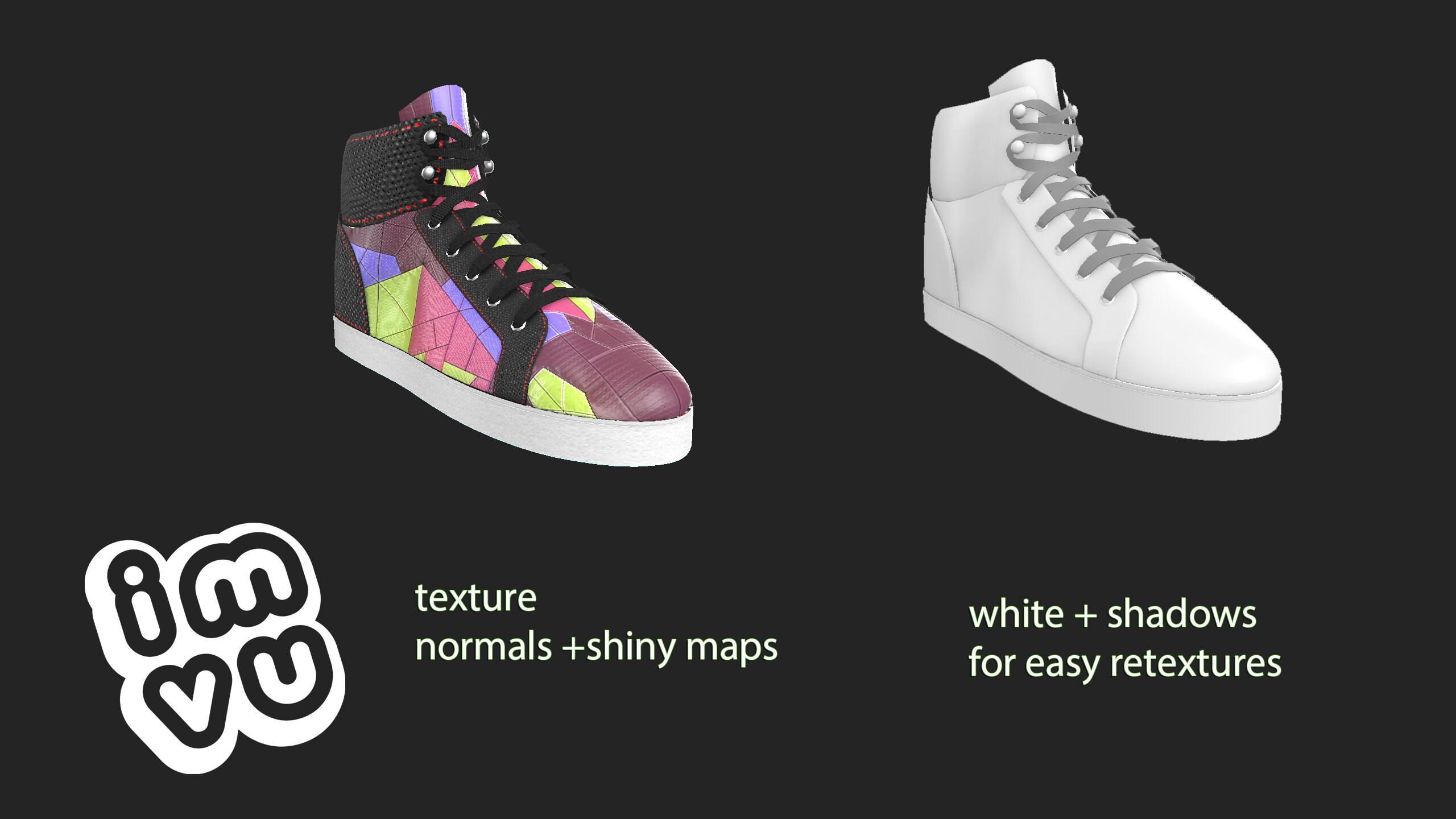 Imvu Mesh Sneakers, 3D Mesh, Textures, Ready to Download, Imvu Ready - Etsy